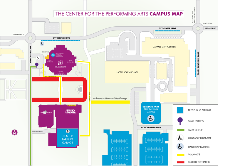 Directions & Parking | The Center for the Performing Arts