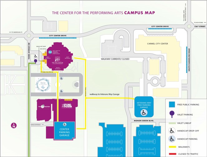 Directions & Parking | The Center for the Performing Arts